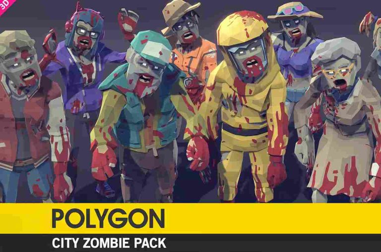 POLYGON City Zombies - Low Poly 3D Art by Synty